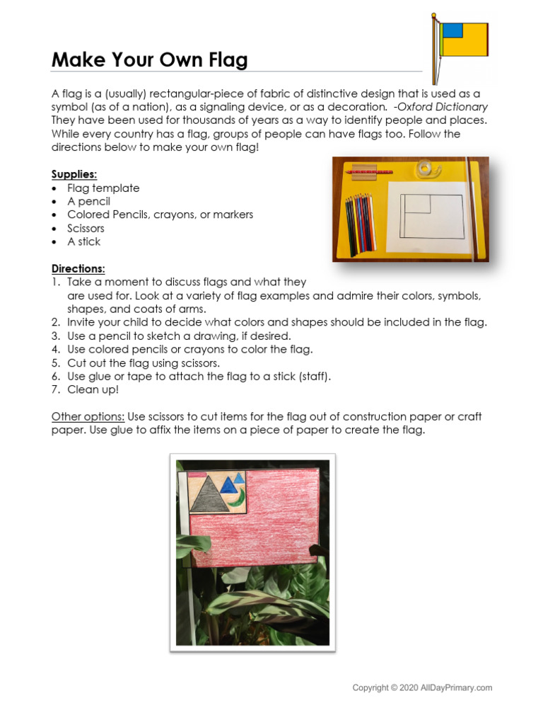 Make Your Own Flag | PDF | Home & Garden | Art