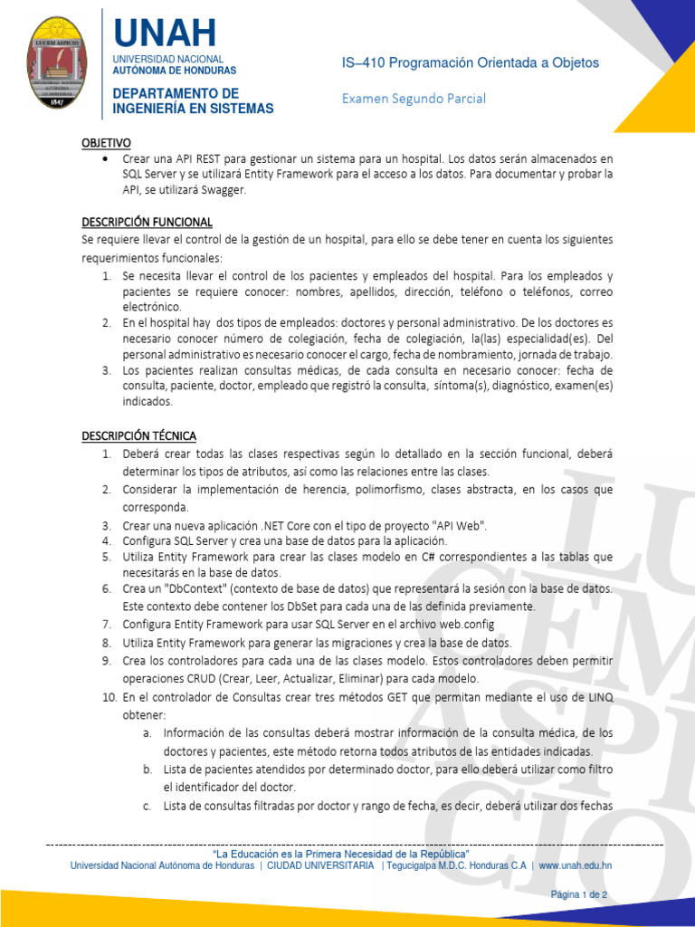Examen Práctico Segundo Parcial | PDF | Bases de datos | Servidor SQL ...