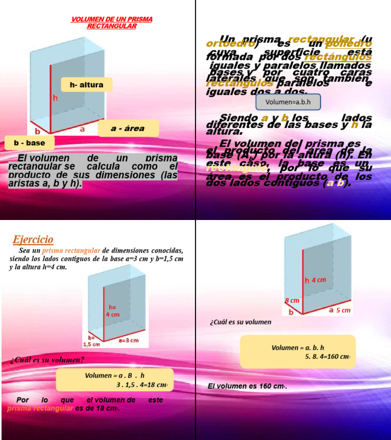 Volumen de Un Prisma Rectangular | PDF | Geometría | Geometría euclidiana
