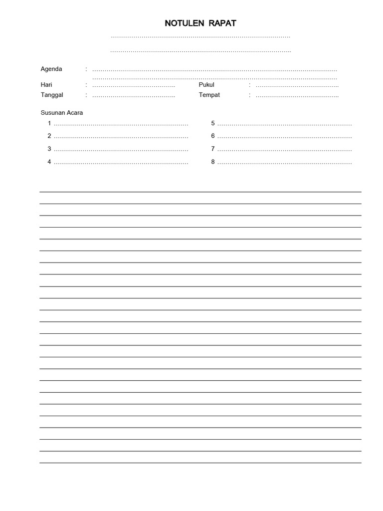Notulen Rapat Sekolah Angsana | PDF