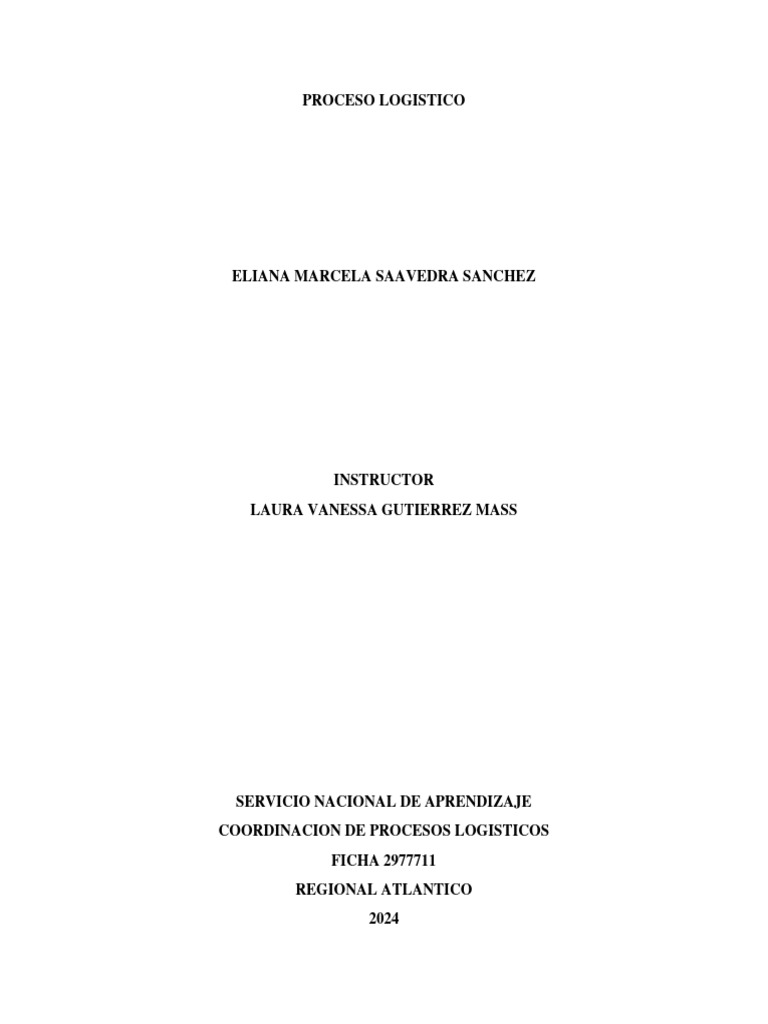 Proceso Logistico | PDF | Negocios