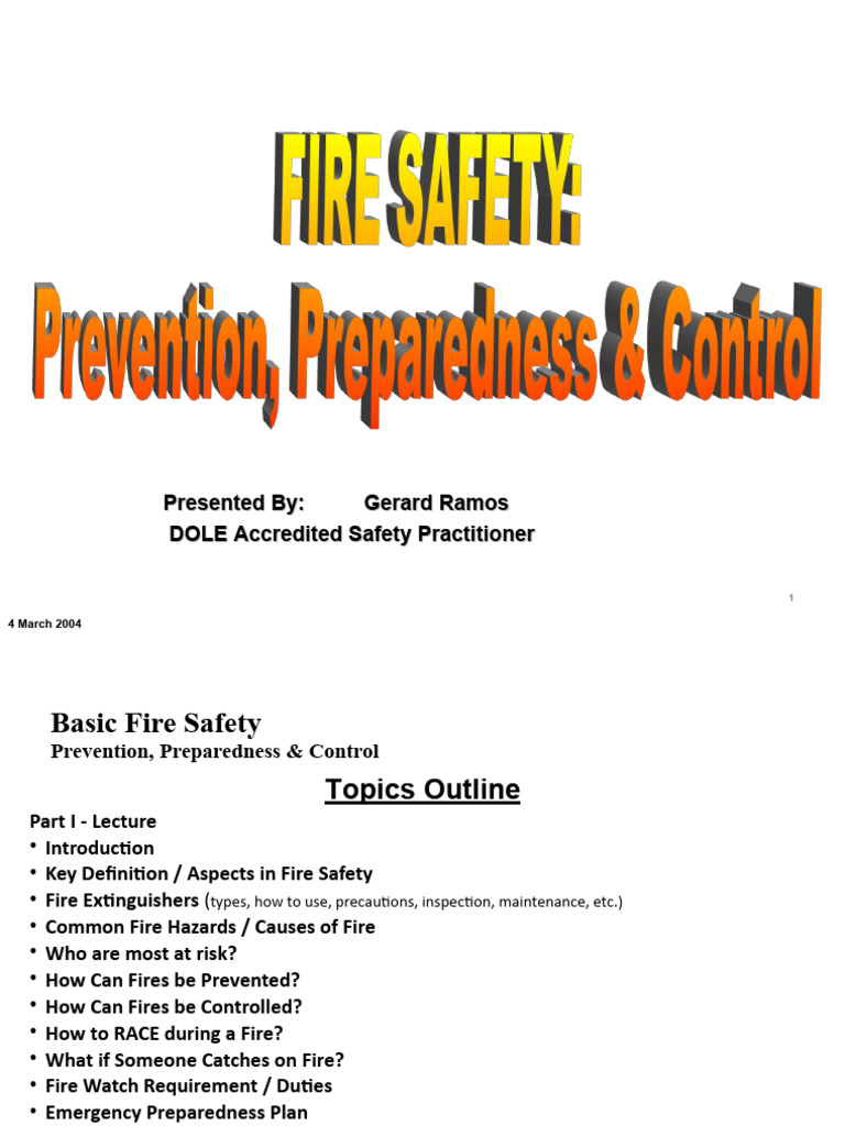 Fire Safety Presentation | PDF | Fires | Safety