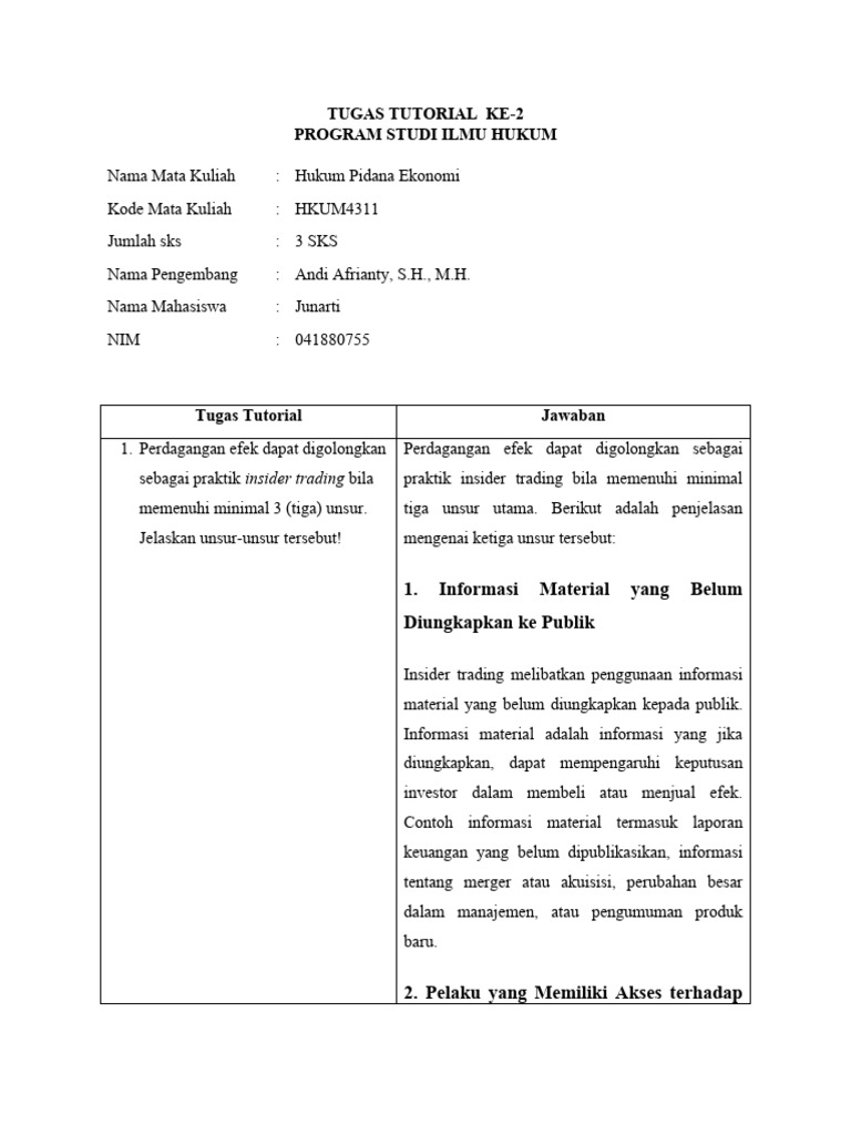 Tugas 2 Soal T Tutorial 2 HPE01 | PDF