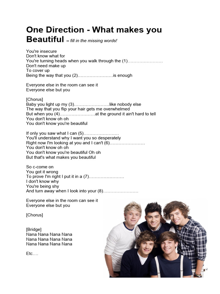 One Direction What Makes You Beautiful | PDF