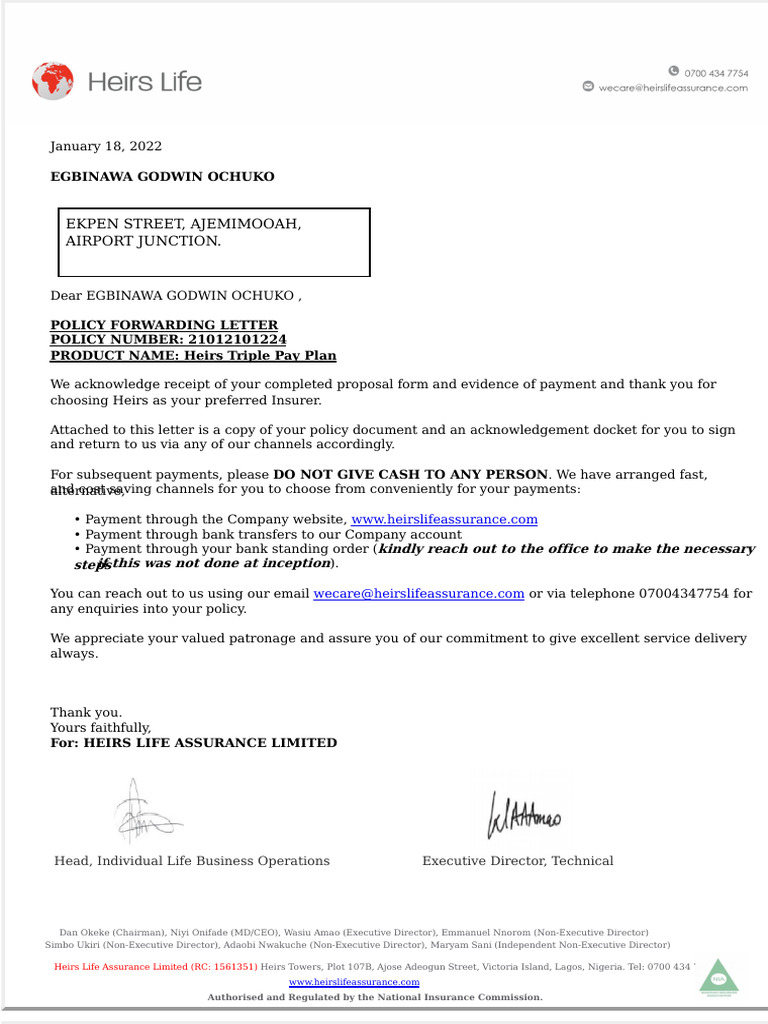 Policy Document | PDF | Life Insurance | Arbitral Tribunal