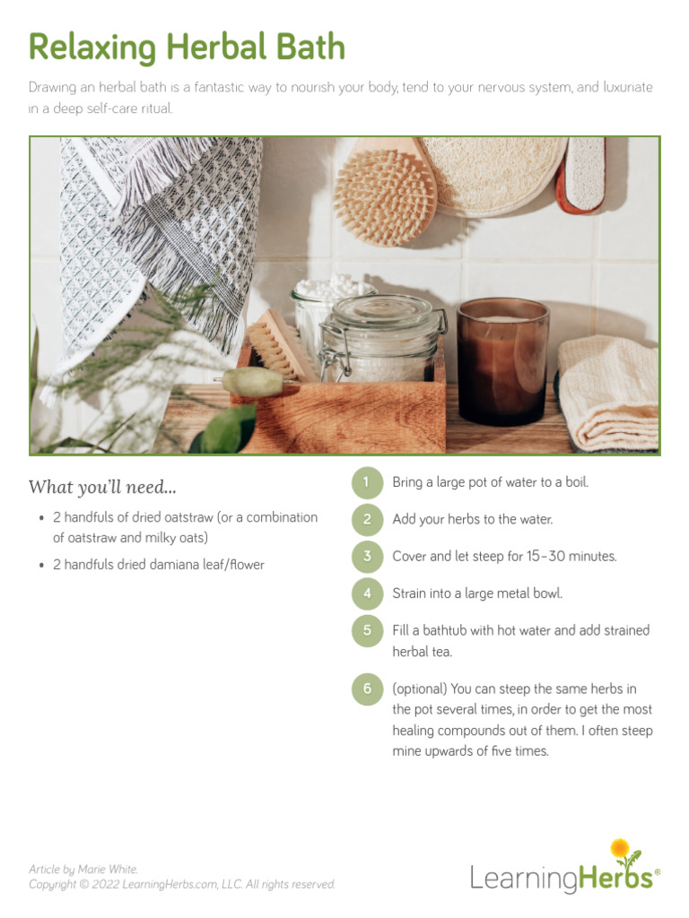 Relaxing Herbal Bath | PDF