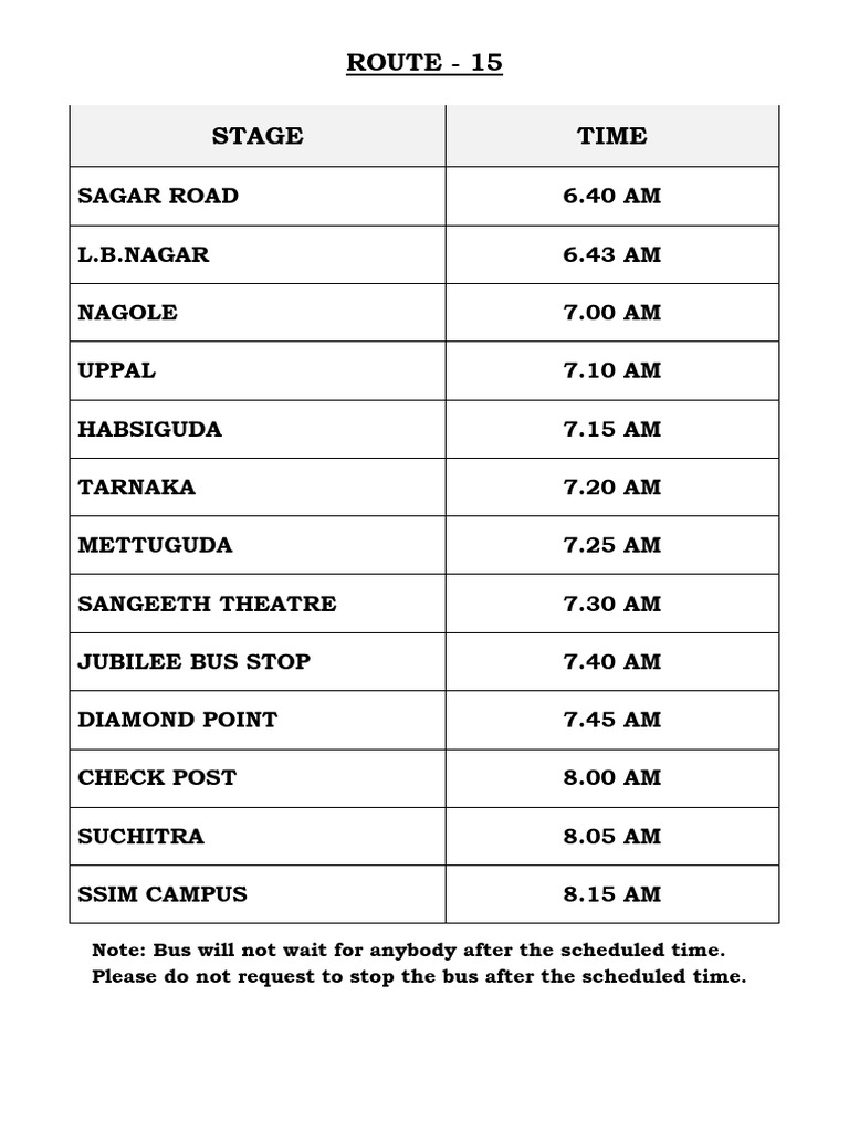Bus Routes - 2024 | PDF | Bus Transport