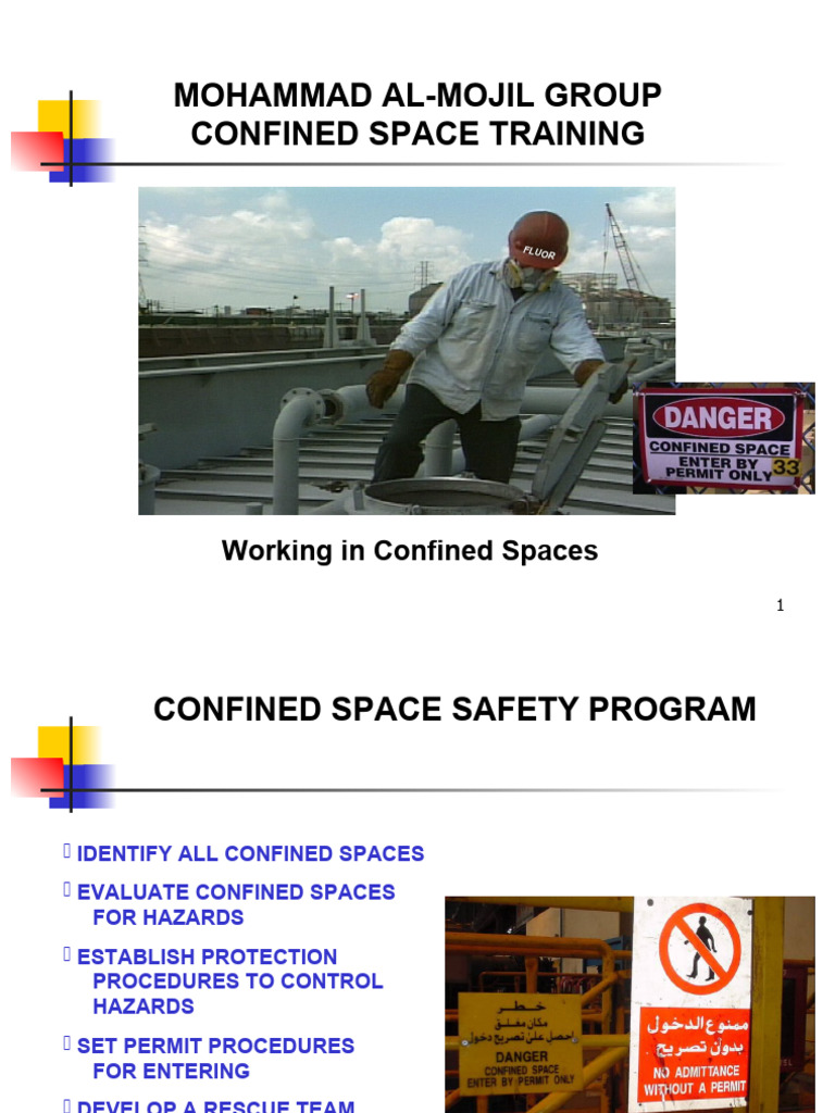 Conf Space Safety Training | PDF | Chemistry | Gases
