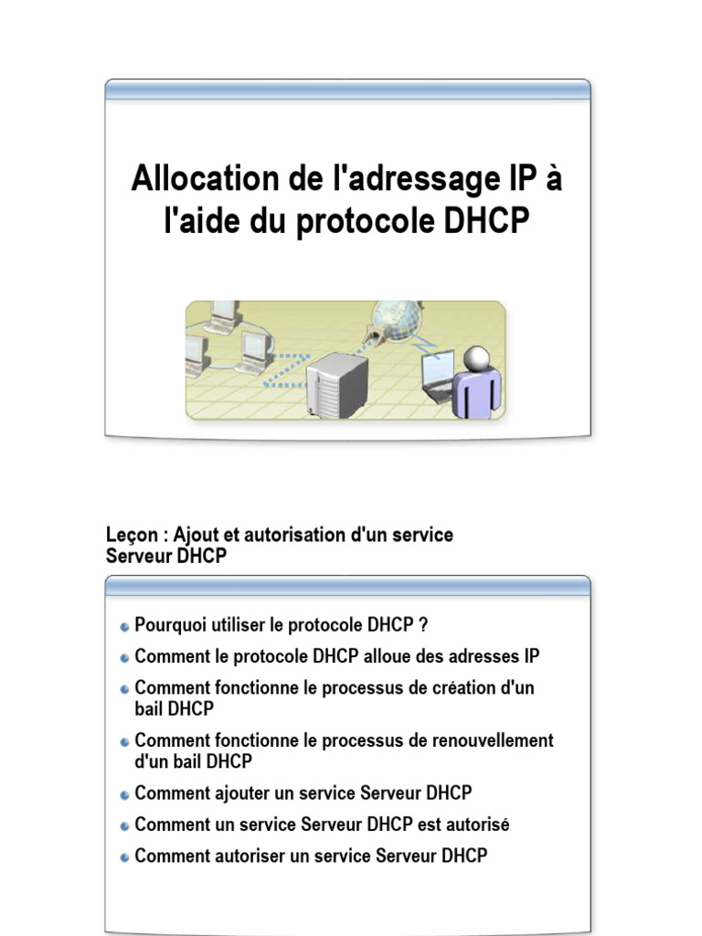 Guide sur le protocole DHCP et ses baux | PDF | Adresse IP ...