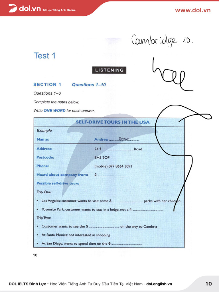 Cambridge Practice Test For IELTS 10 9597d06132 | PDF