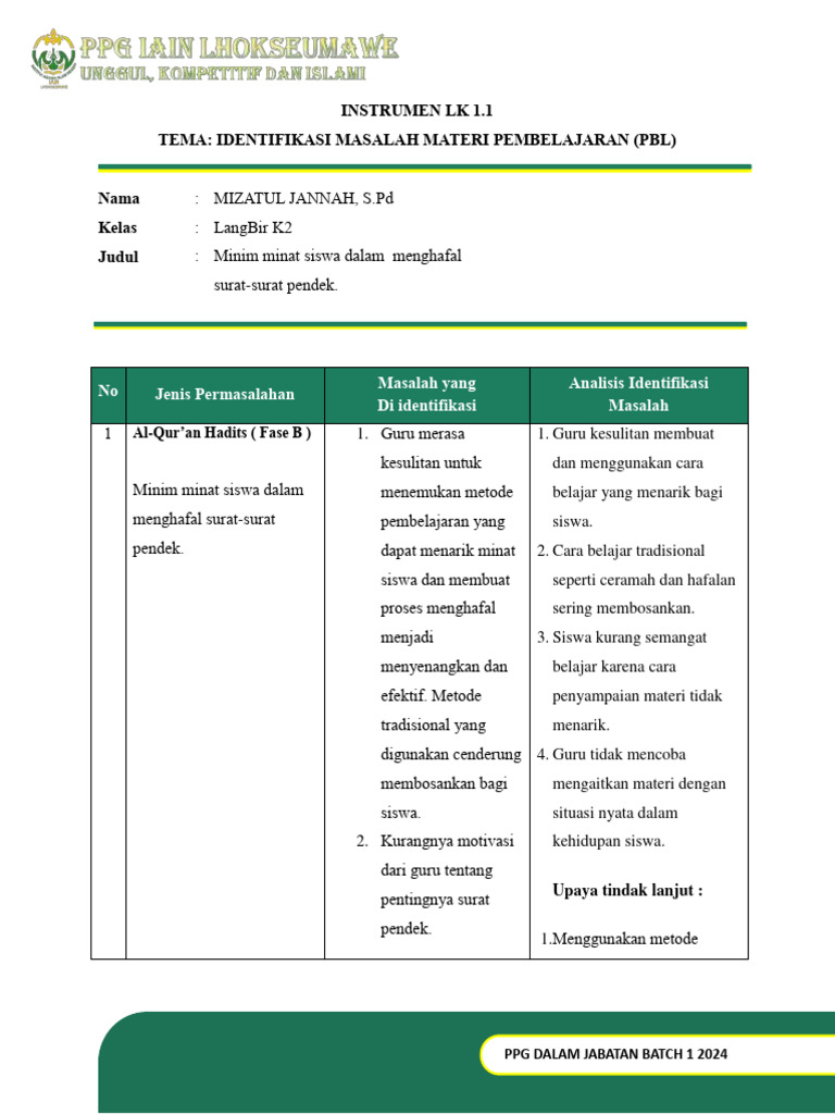 PBL LK 1.1 & LK 1.2 MIZA - Copy-Dikompresi | PDF