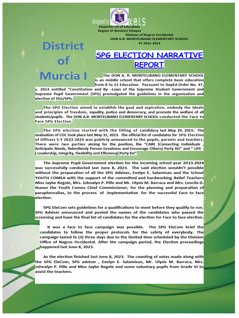 SPG Election Report 2023-2024 | PDF | Government