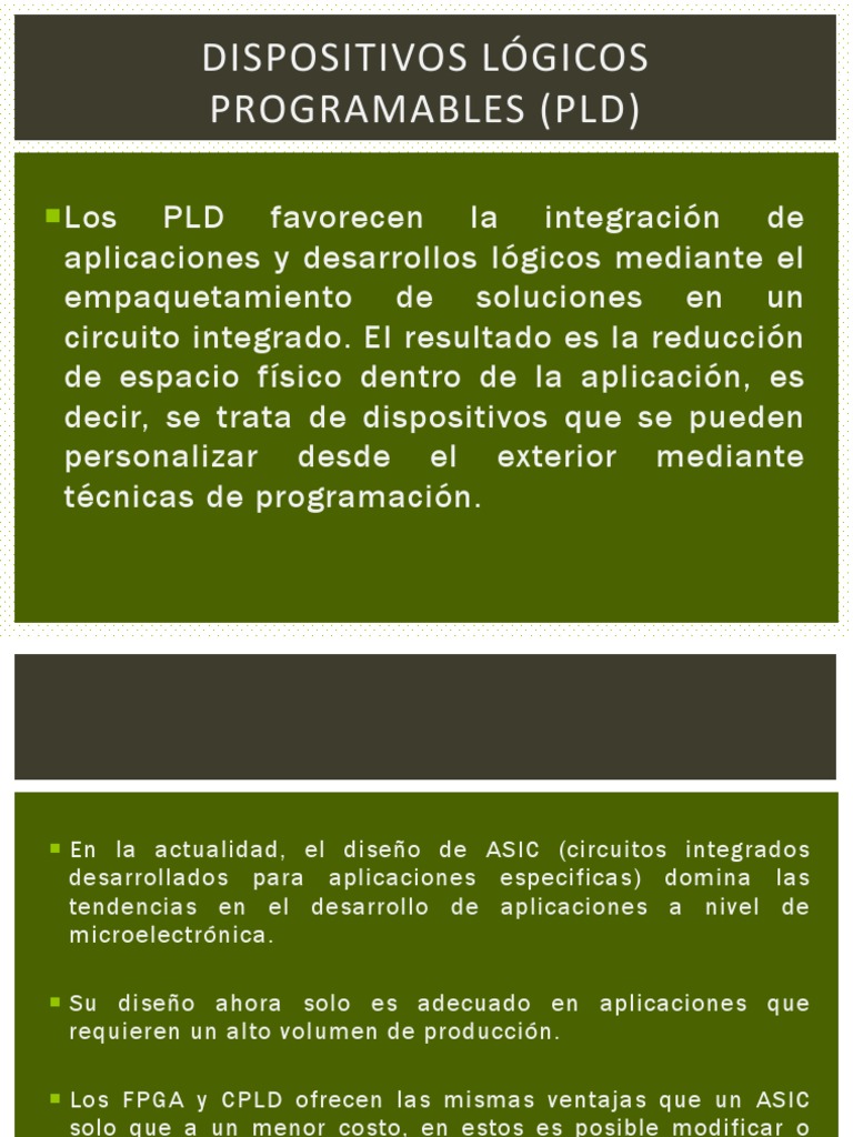 Dispositivos Lógicos Programables (PLD) | PDF | Arreglos de compuertas ...