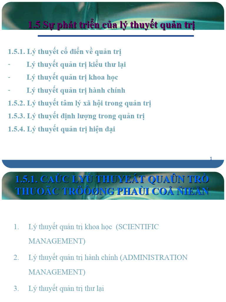 Chuong 2-Su Phat Trien Ly Thuyet Quan Tri | PDF