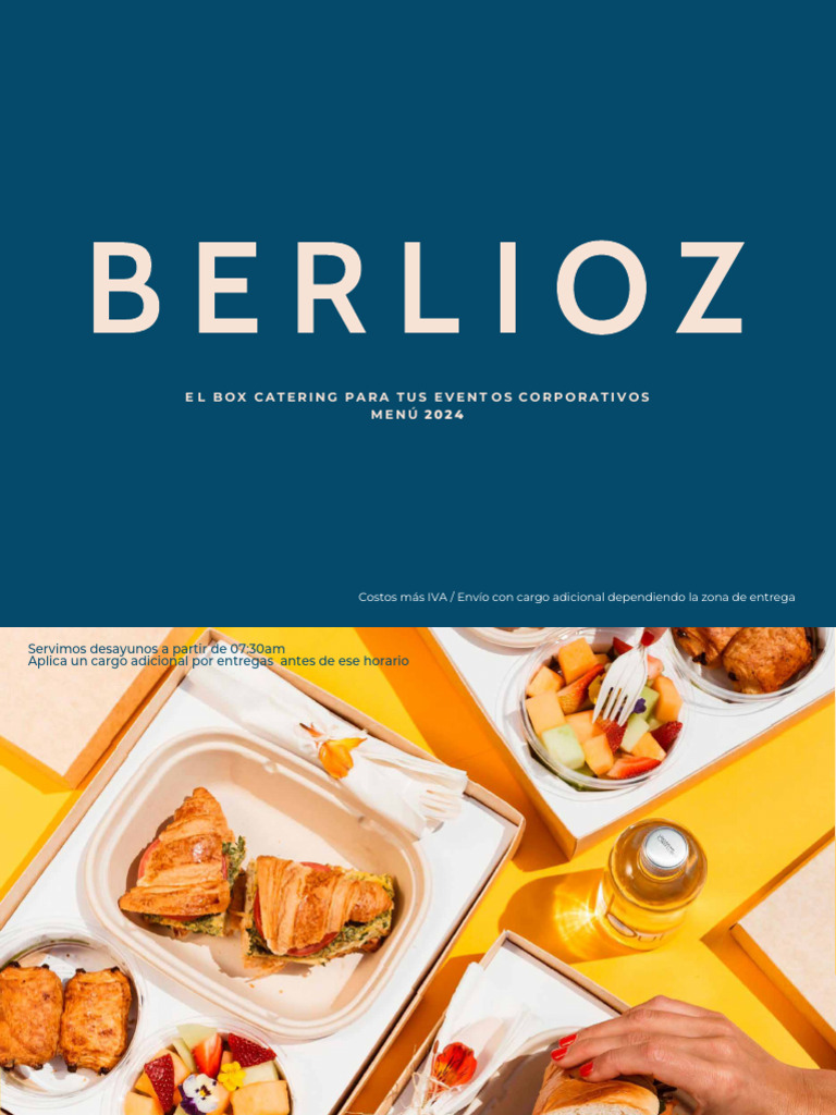 Menú de Catering Corporativo 2024 | PDF | ensalada | Queso