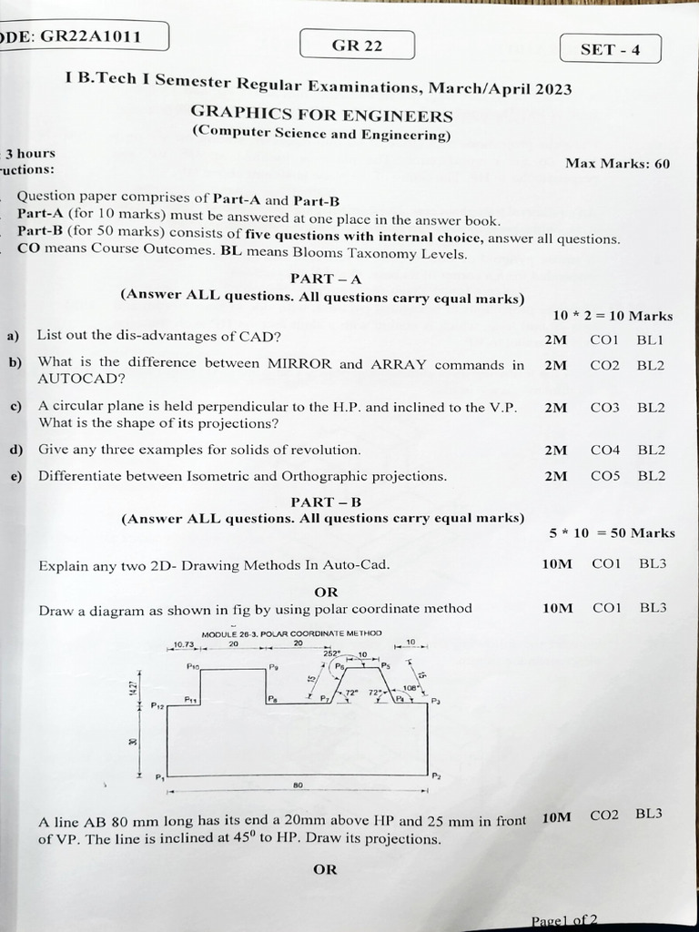 2022 23 Ap Eng Ge Sem Papers | PDF | Laser | Euclidean Geometry