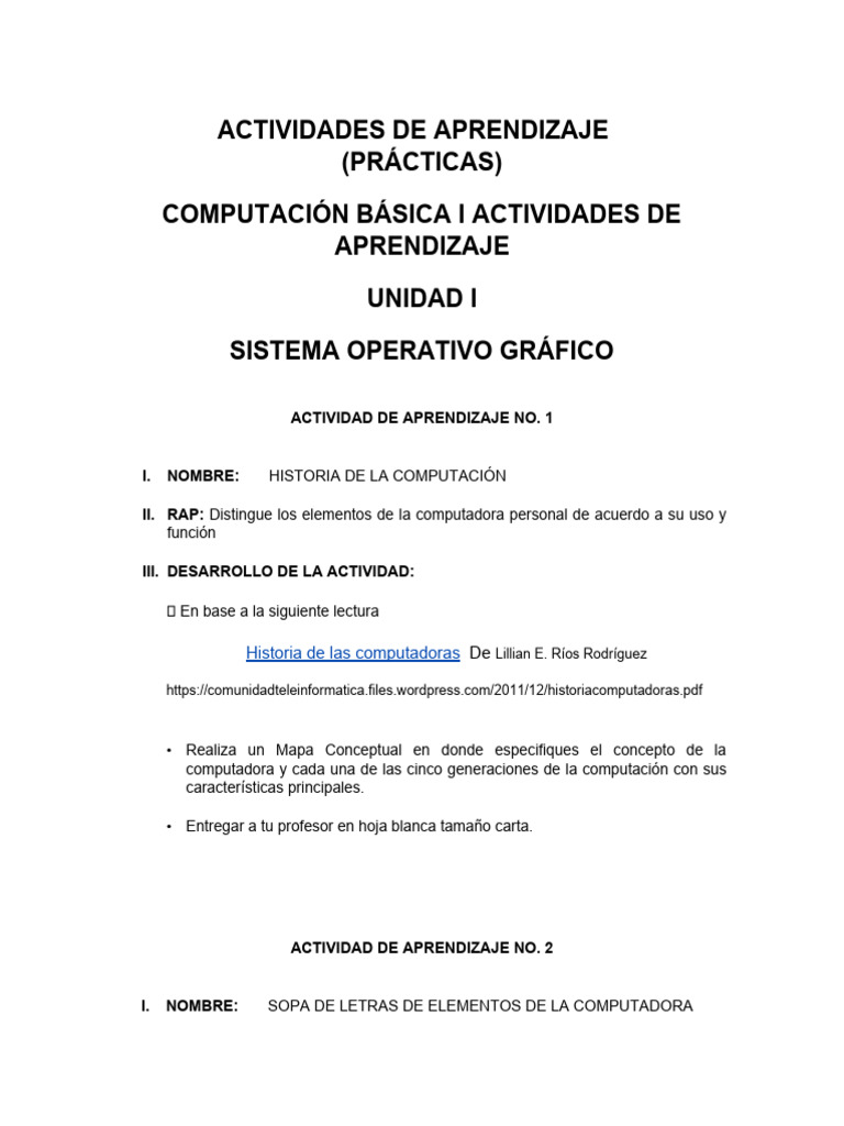 Computacion Basica 1 | PDF | Hardware de la computadora | Rosa