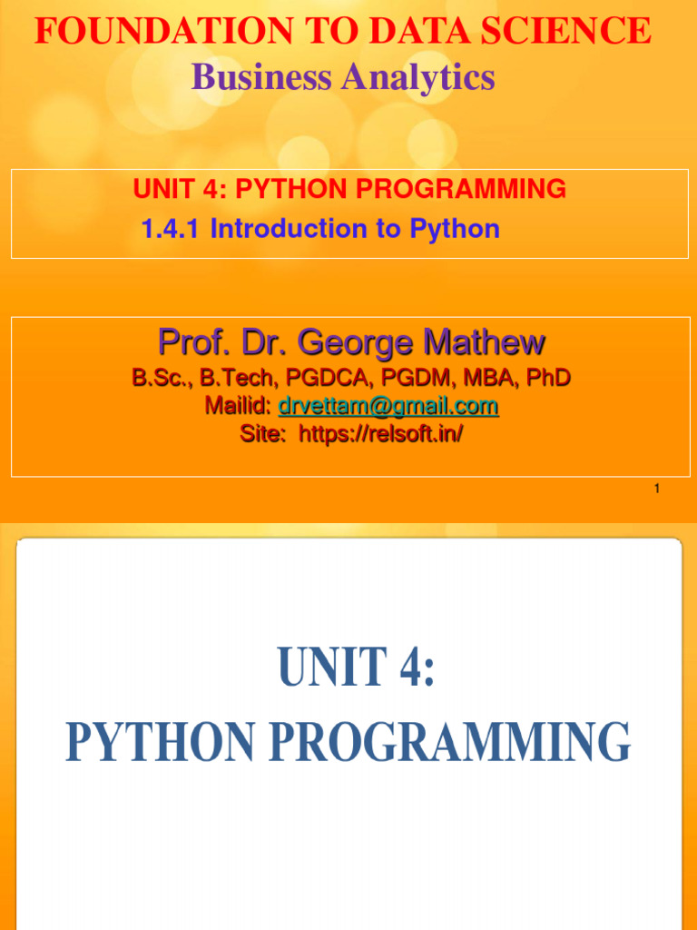 1 ASAP Python Introduction To Python | PDF | Python (Programming ... 1 ASAP Python Introduction To Python | PDF | Python (Programming ...