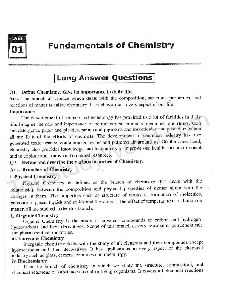 Class 9 Chemistry Notes Pdf