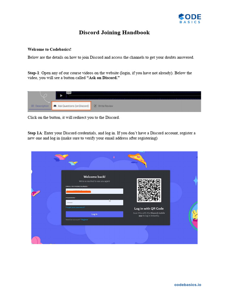 Discord Joining Handbook-Individual Course | PDF | Login | Internet