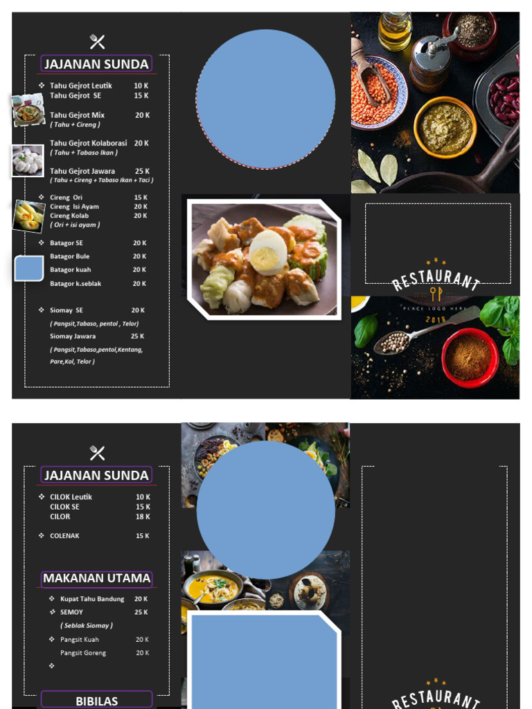 Menu Shekinah Jajanan Sunda | PDF