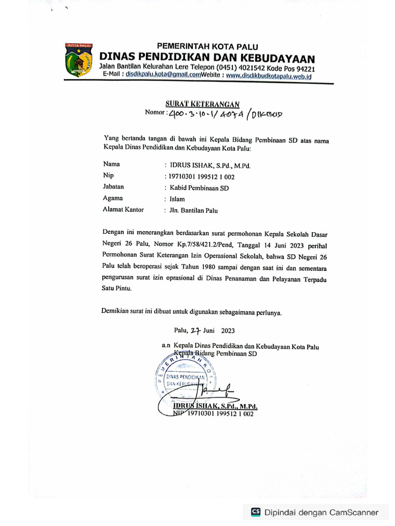 SK Izin Operasional | PDF