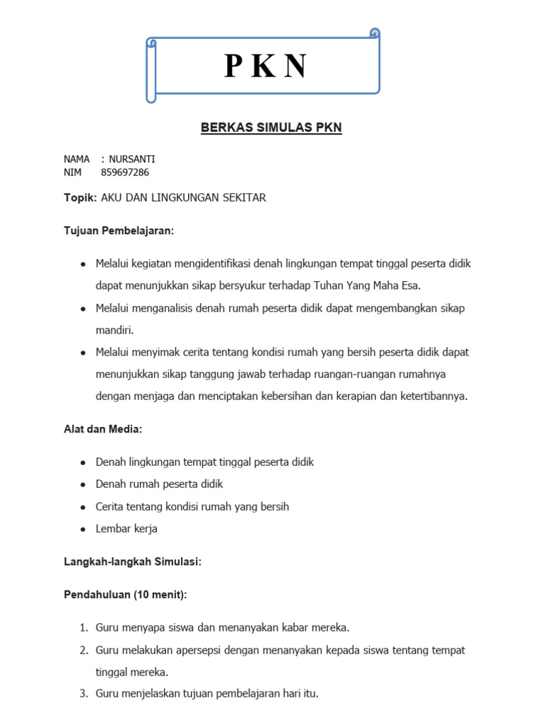 RPP PKN Dan Matematika | PDF