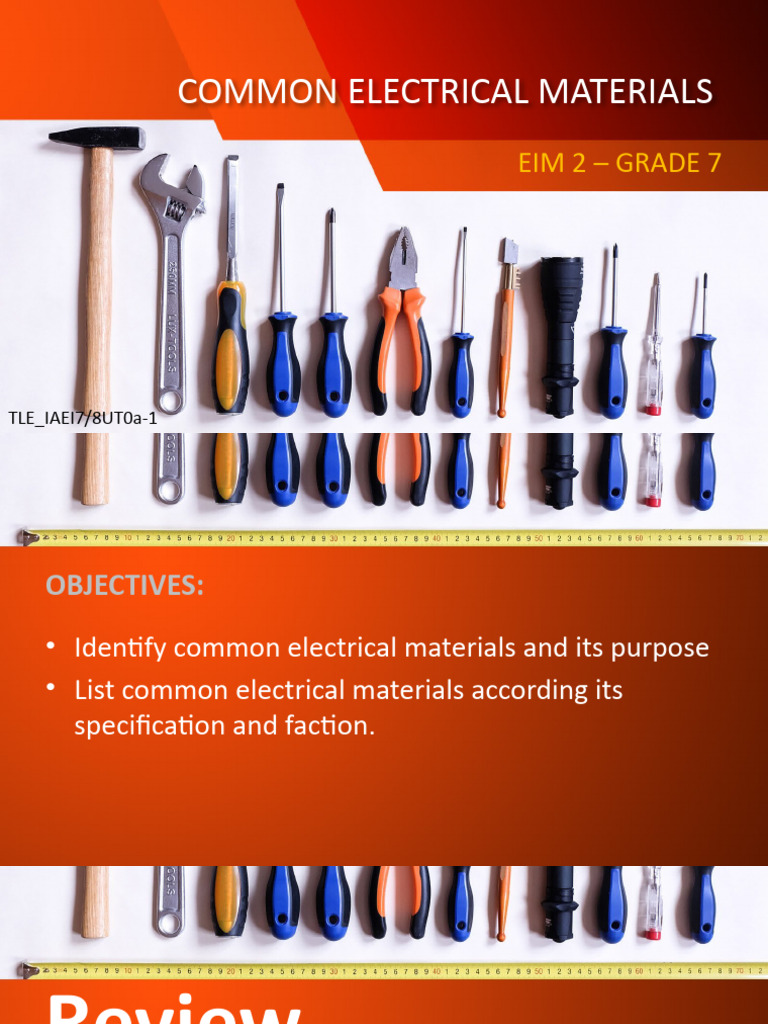 Eim Common Electrical Supplies and Its Uses | PDF | Electrical Wiring ...