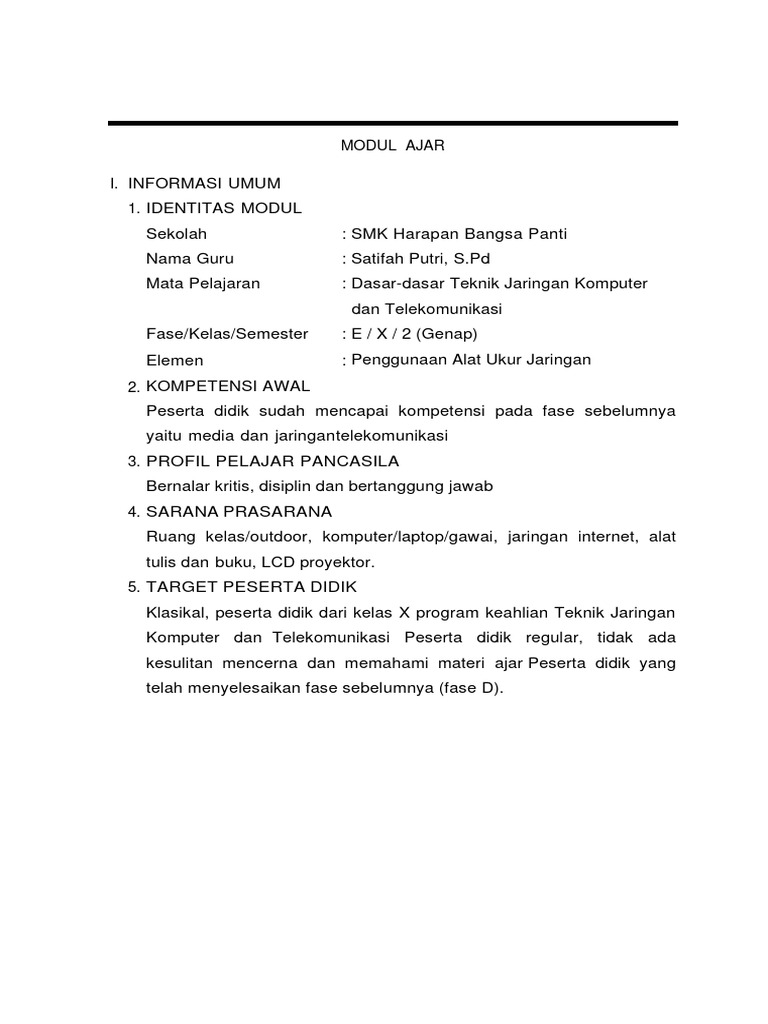 Modul Ajar | PDF | Karier & Perkembangan
