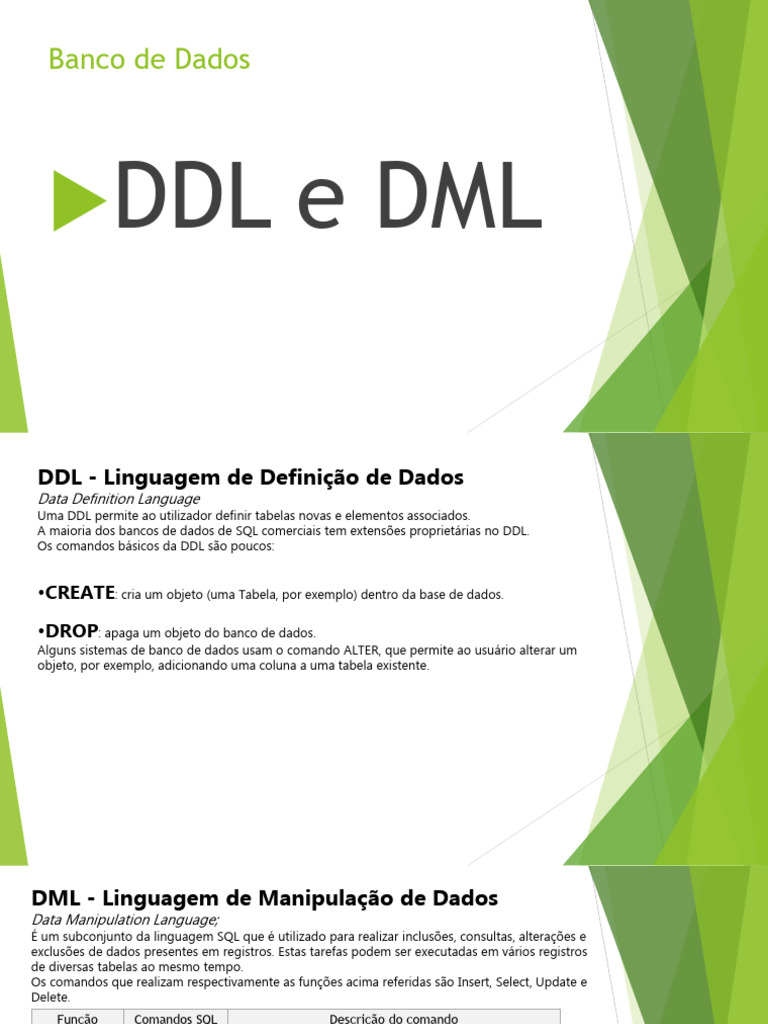 Aula05 DDL e DML | PDF