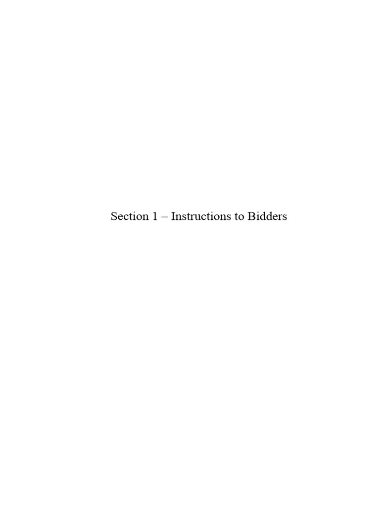 Section 1 - Instructions To Bidders | PDF | Taxes | Prices