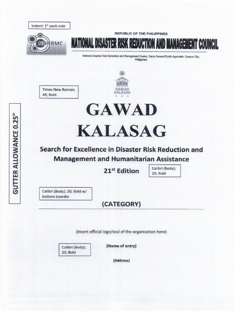 Sample GK Special Awards Entry Template | PDF