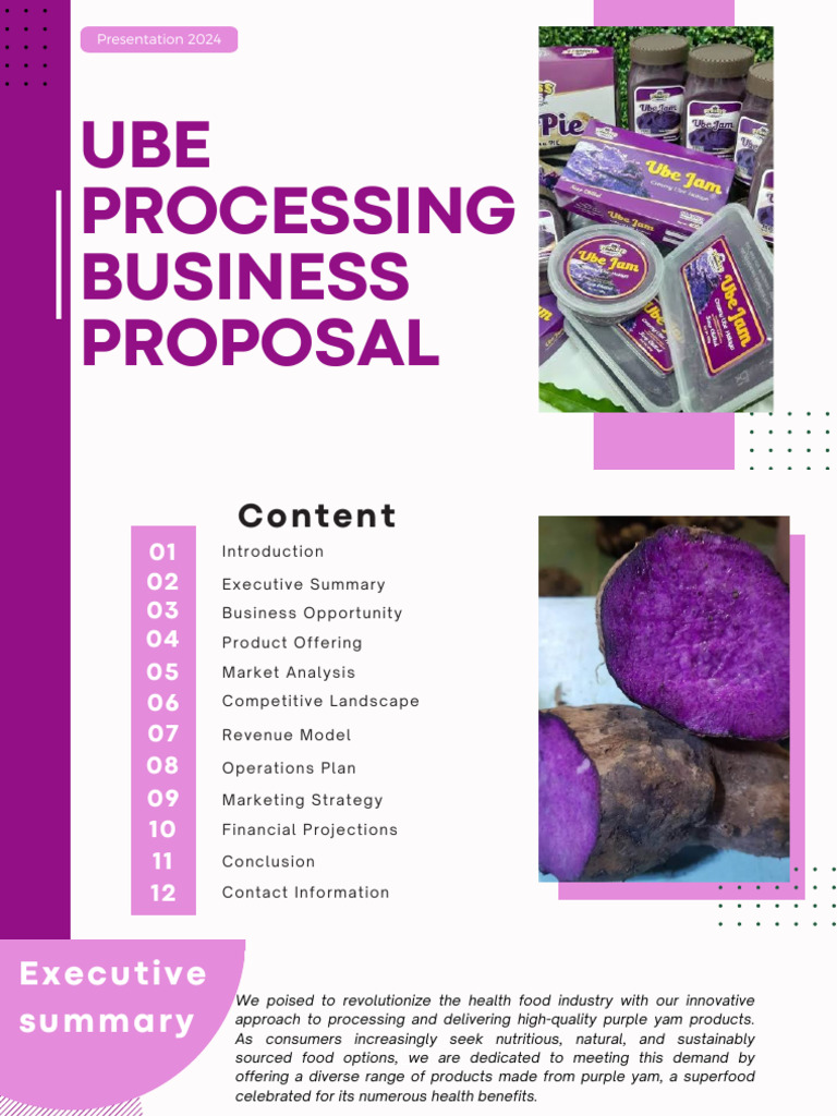 Ube Business Proposal Template PDF | PDF | Marketing Strategy | Marketing