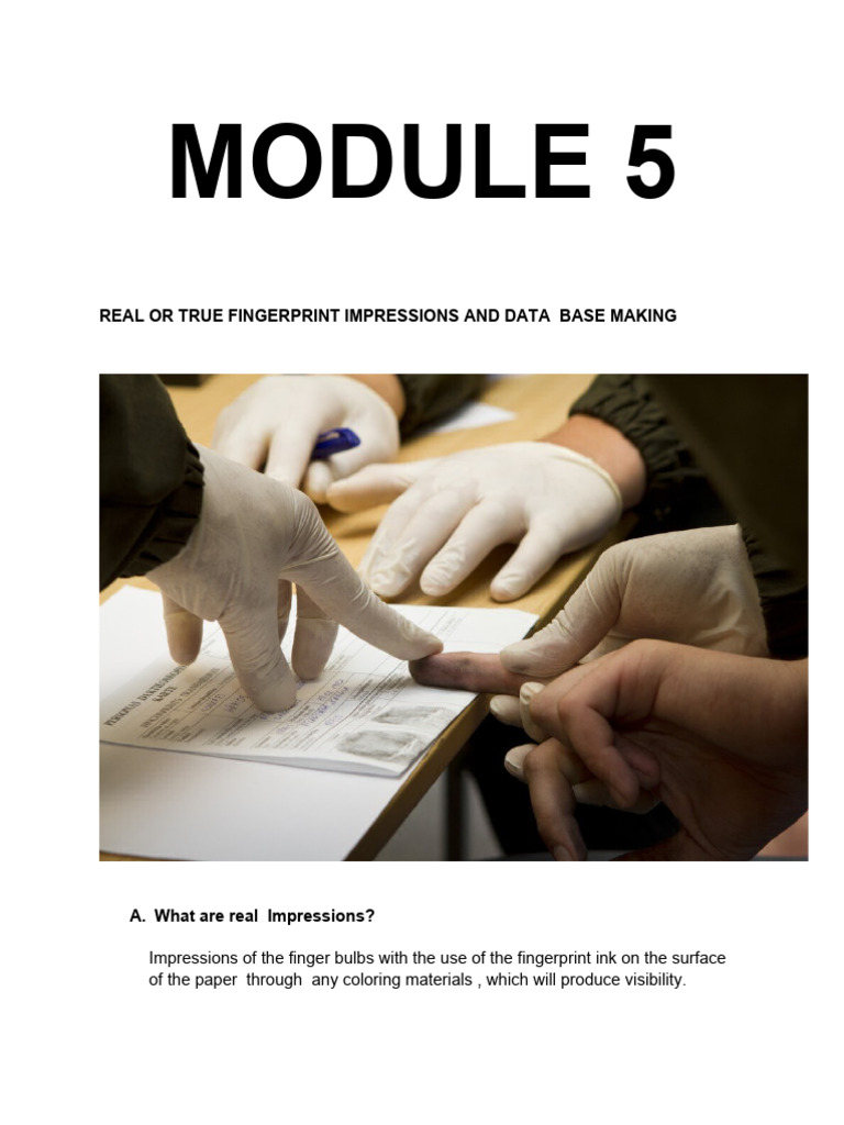 Module 5 | PDF | Fingerprint