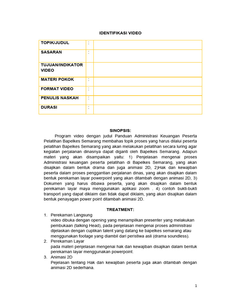 Contoh NASKAH VIDEO | PDF