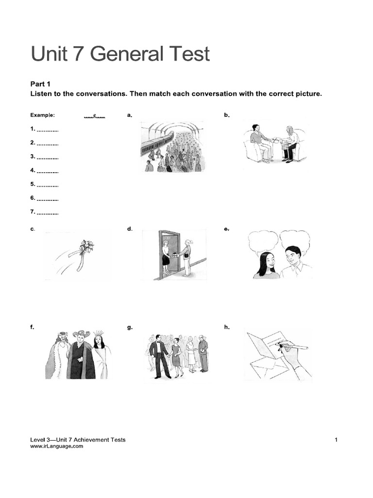 Unit 7 - Review Test | PDF | Language Arts & Discipline | Wellness