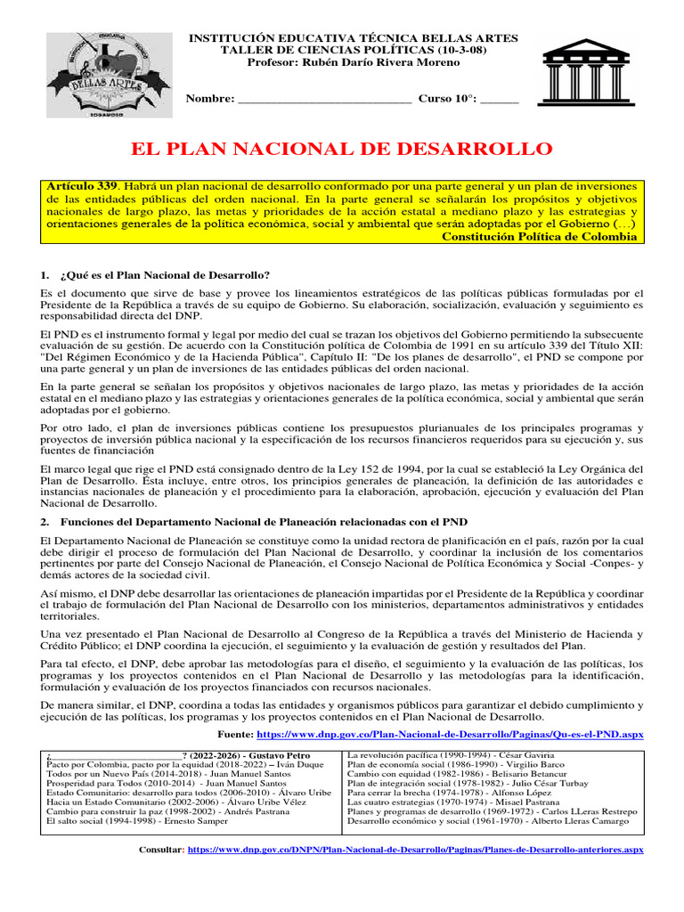 GuíaC - Políticas 10°-3P-08 | PDF