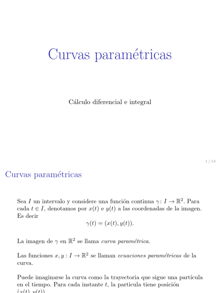 Clase 26 | PDF | Curva | Función (Matemáticas)