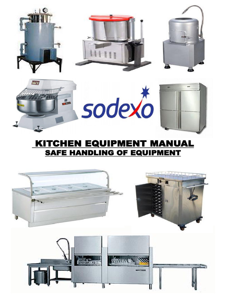 Kitchen Equipment Manual | PDF | Personal Protective Equipment | Dishwasher