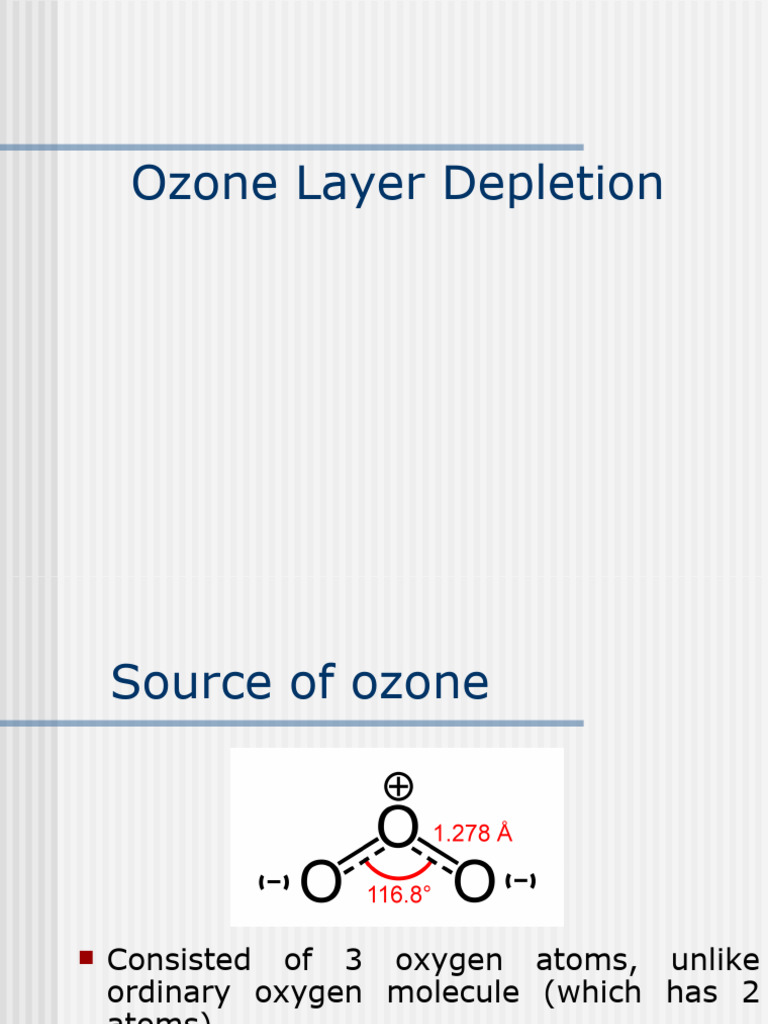 Ozone | PDF | Ozone Depletion | Chlorofluorocarbon