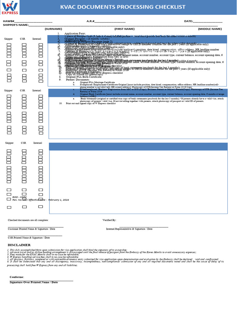 South Korea Tourist Visa Checklist | PDF | Travel Visa | Passport
