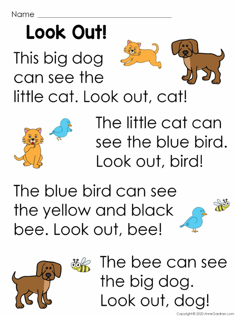 05 - Kindergarten & 1st Grade Reading Passages With Comprehension Questions - Level D | PDF