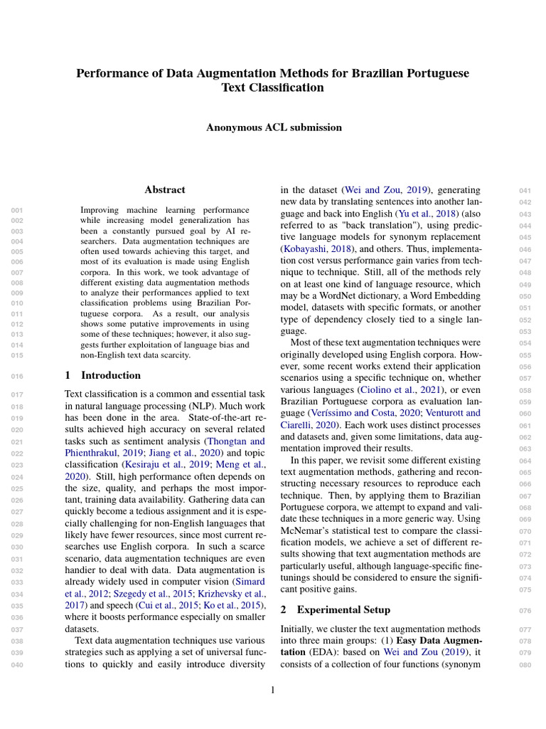 EMNLP 2021 Bench Augm vANON | PDF | Support Vector Machine | Statistical Classification