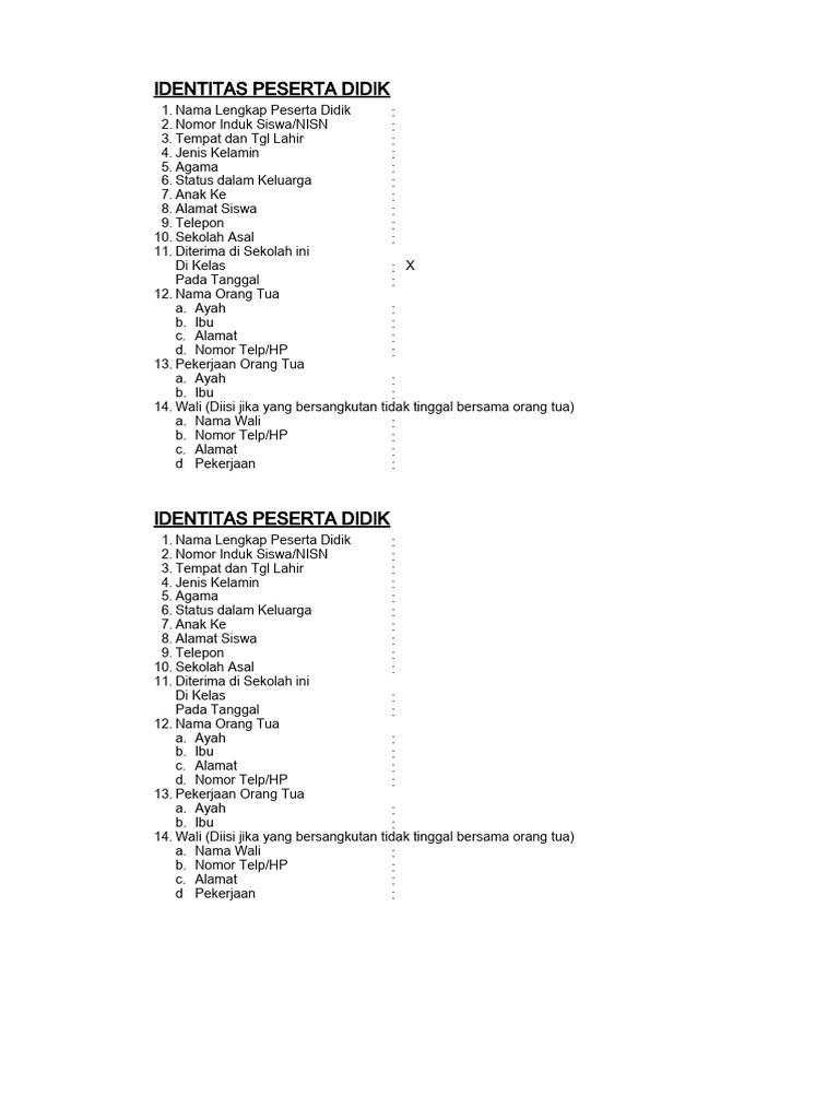 Format Nilai Nilai Kelas Xi Ips1 1 | PDF