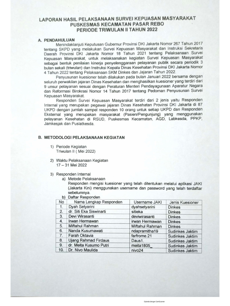 Laporan SKM TW 2 Tahun 2022 | PDF