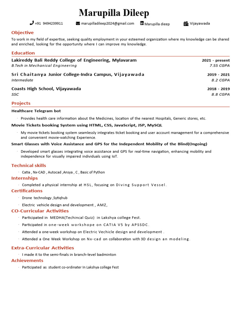 Dileep Resume | PDF
