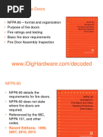 NFPA 80 Fire Doors | PDF | Safety | Prevention