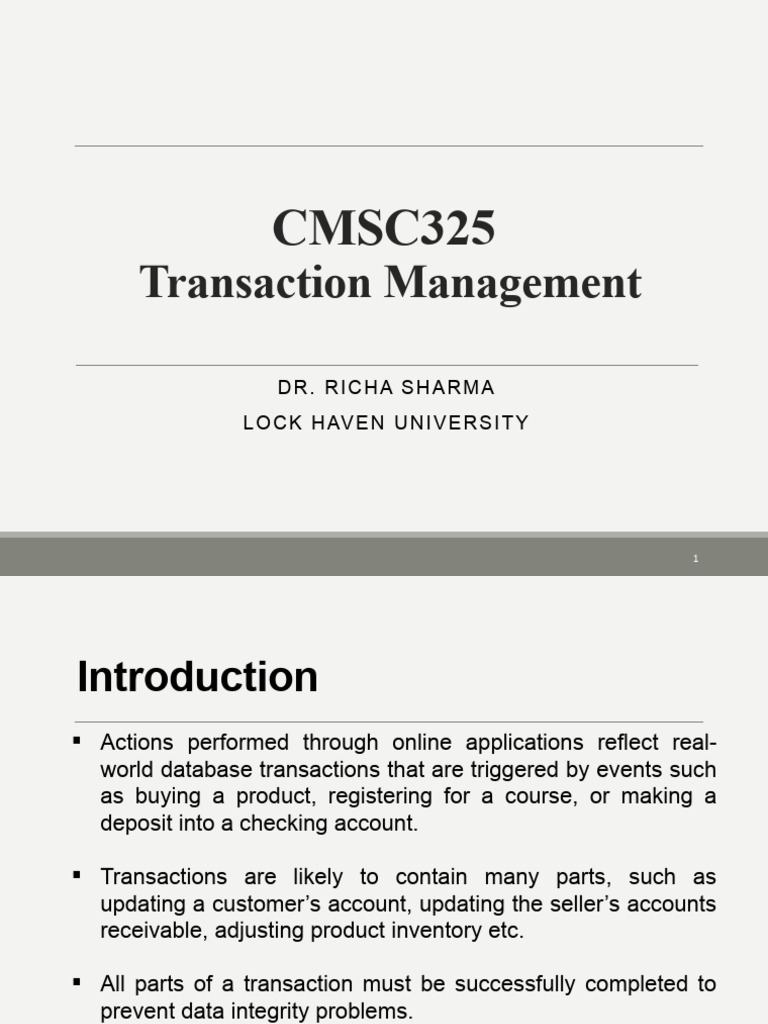 Transaction Management | PDF | Database Transaction | Acid Transaction Management | PDF | Database Transaction | Acid