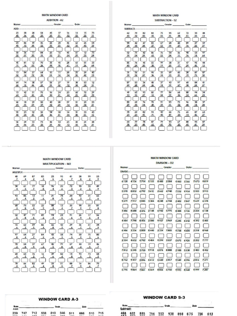 WINDOW CARDS A2 D4 and A3 D3 1 | PDF