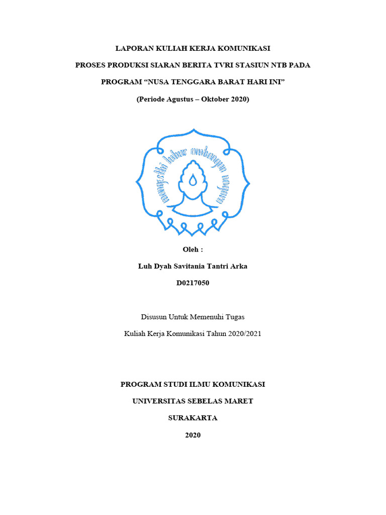Contoh Laporan KKK (Kuliah Kerja Komunikasi) Atau Laporan Magang | PDF